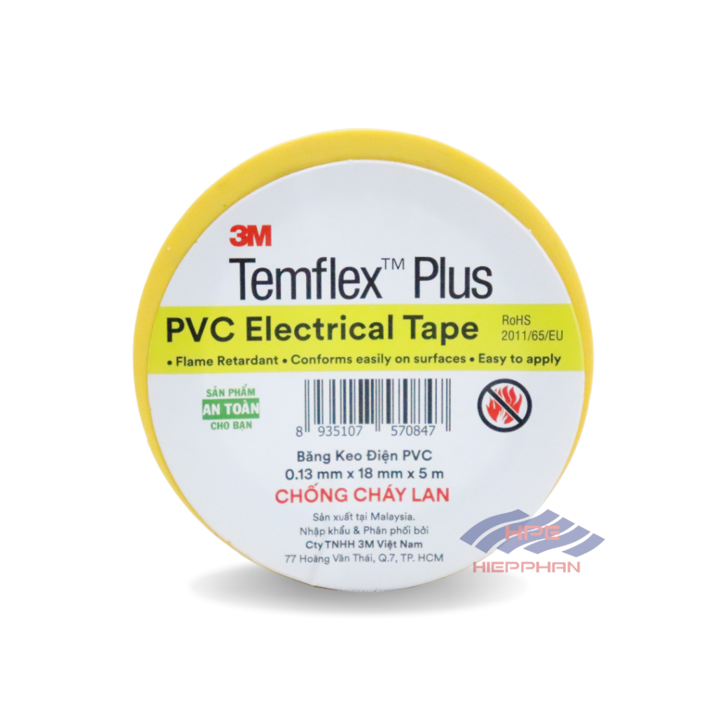 Băng keo điện PVC Temflex Plus 3M - Công ty TNHH Hiệp Phan